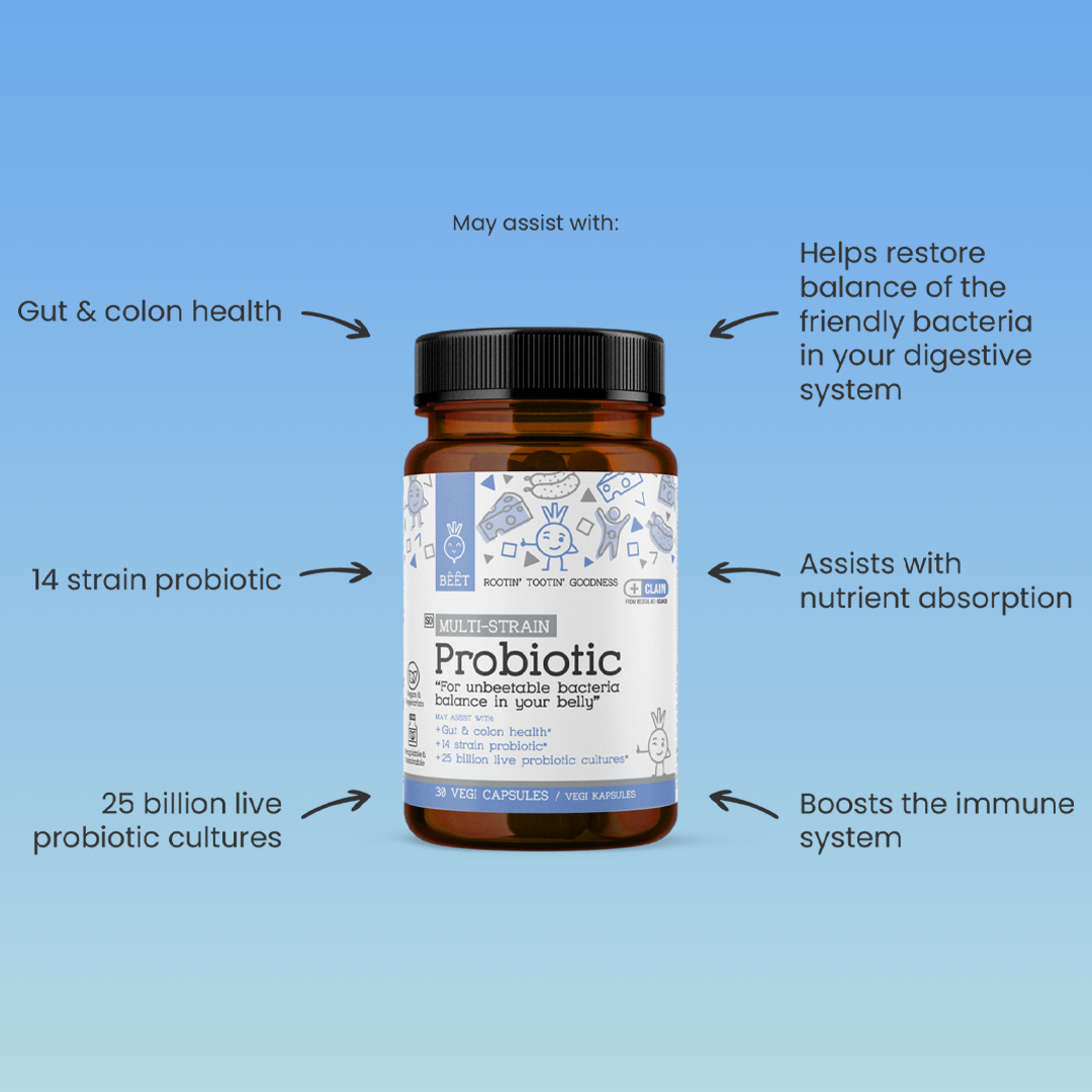 Probiotic Multi-Strain - 30 Vegi Capsules – BEET Goodness