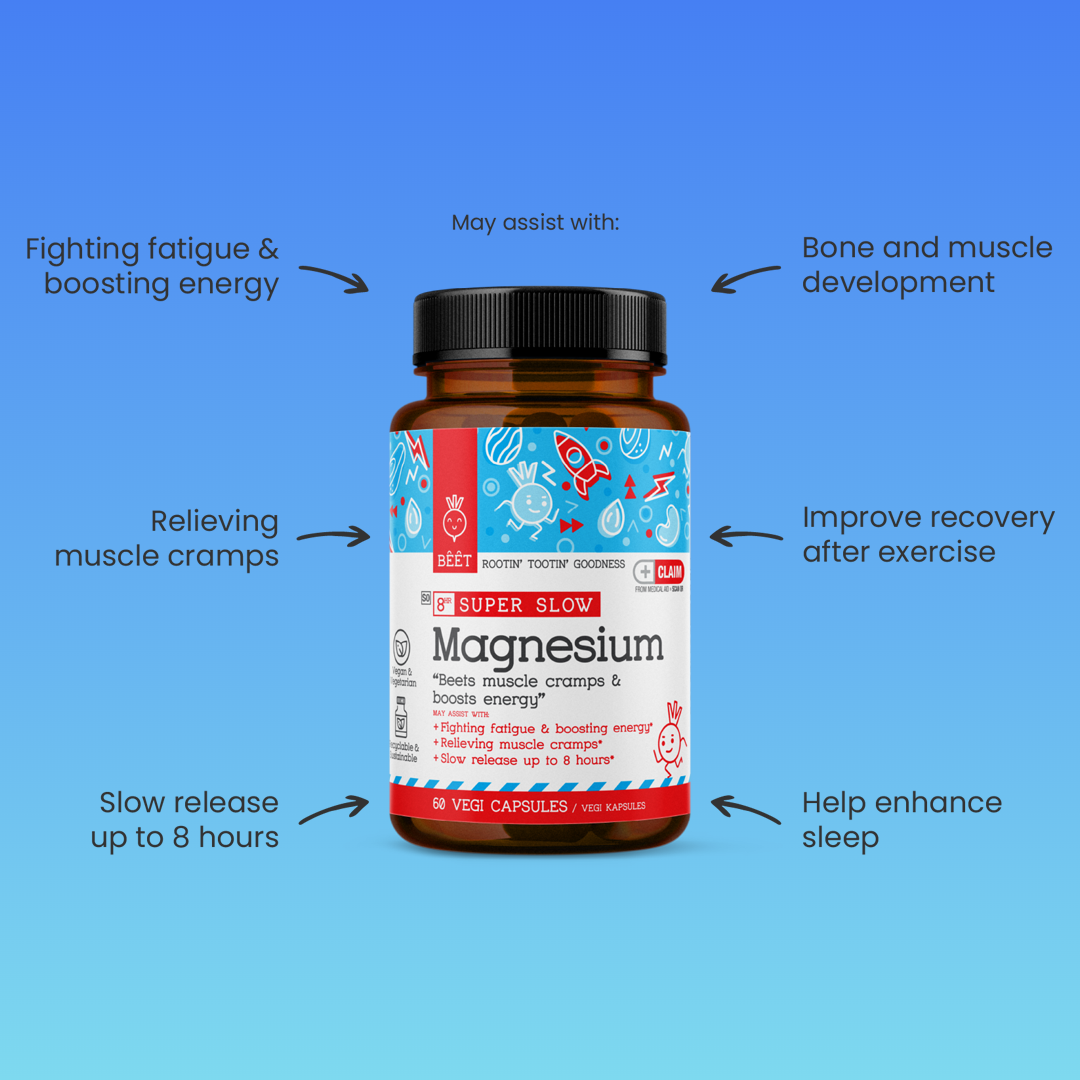Super Slow Magnesium 8hr Release 60 Vegi Capsules – BEET Goodness