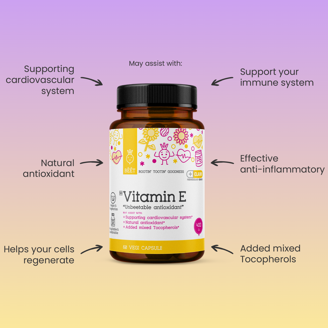 Vitamin E 60 Vegi Capsules – BEET Goodness