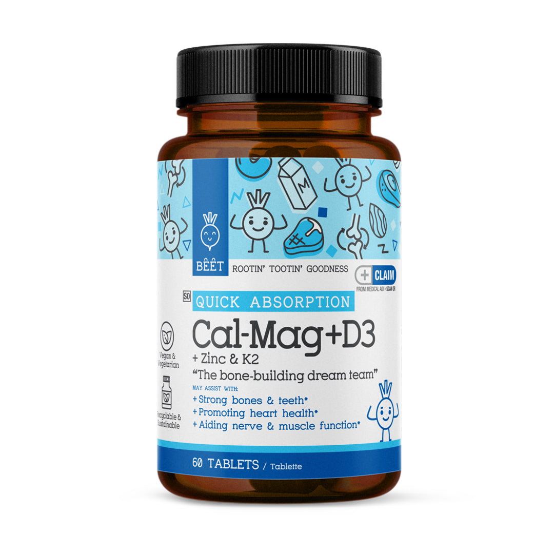 Cal-Mag+D3 + Zinc & K2 60 Tablets – BEET Goodness