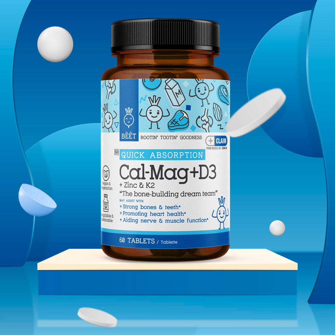 Cal-Mag+D3 + Zinc & K2 60 Tablets – BEET Goodness