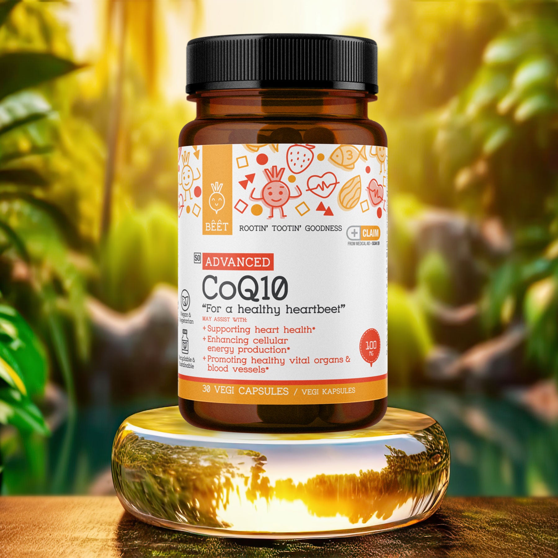 Coenzyme Q10 (CoQ10) Advanced 100mg with Bioperine 5mg 30 Vegi Capsule ...