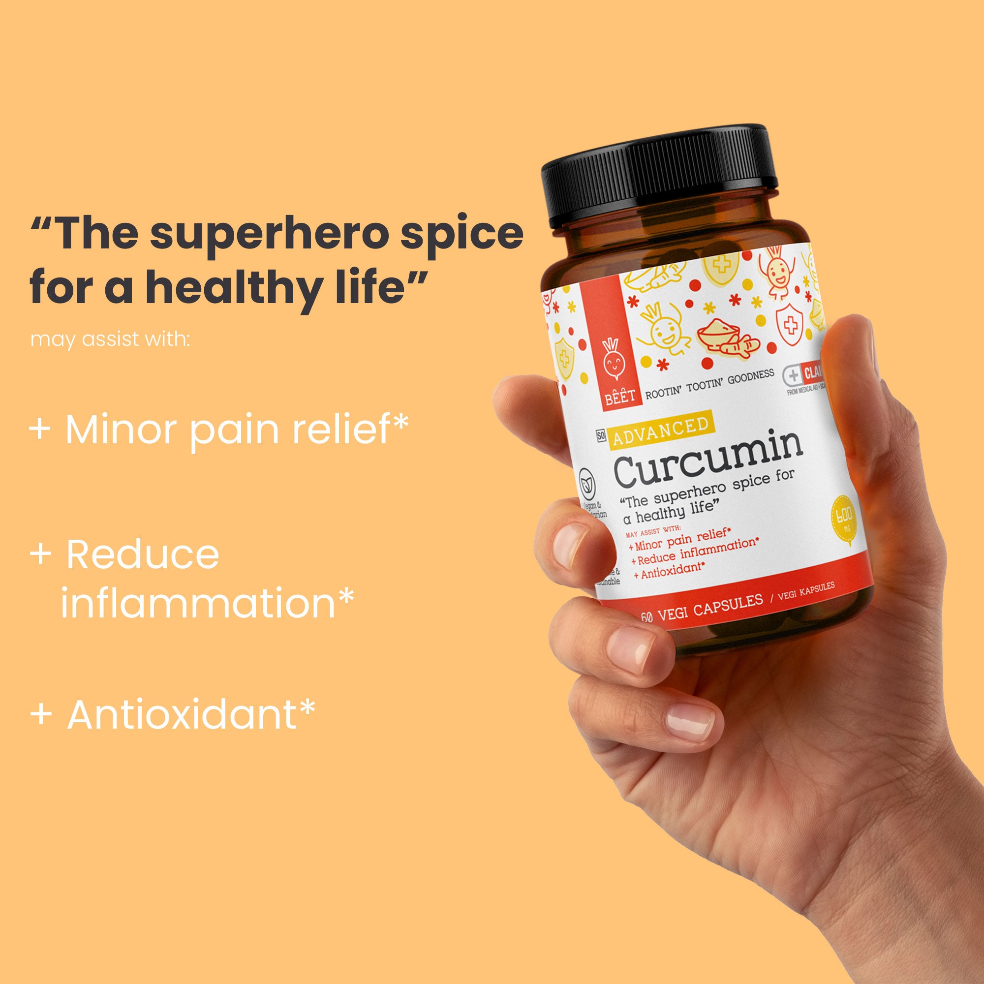 Curcumin Advanced 60 Vegi Capsules – BEET Goodness