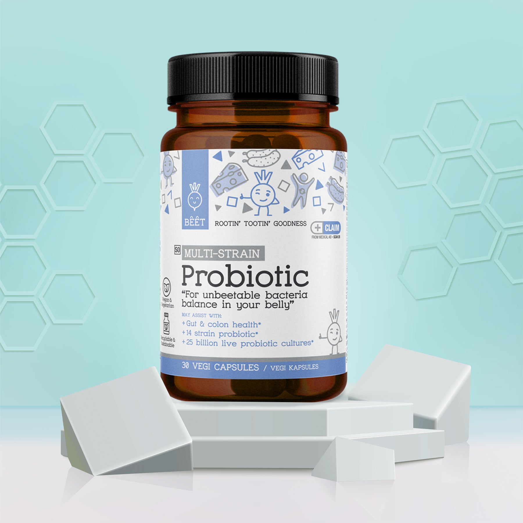 Multi-Strain Probiotic 30 Vegi Capsules – BEET Goodness