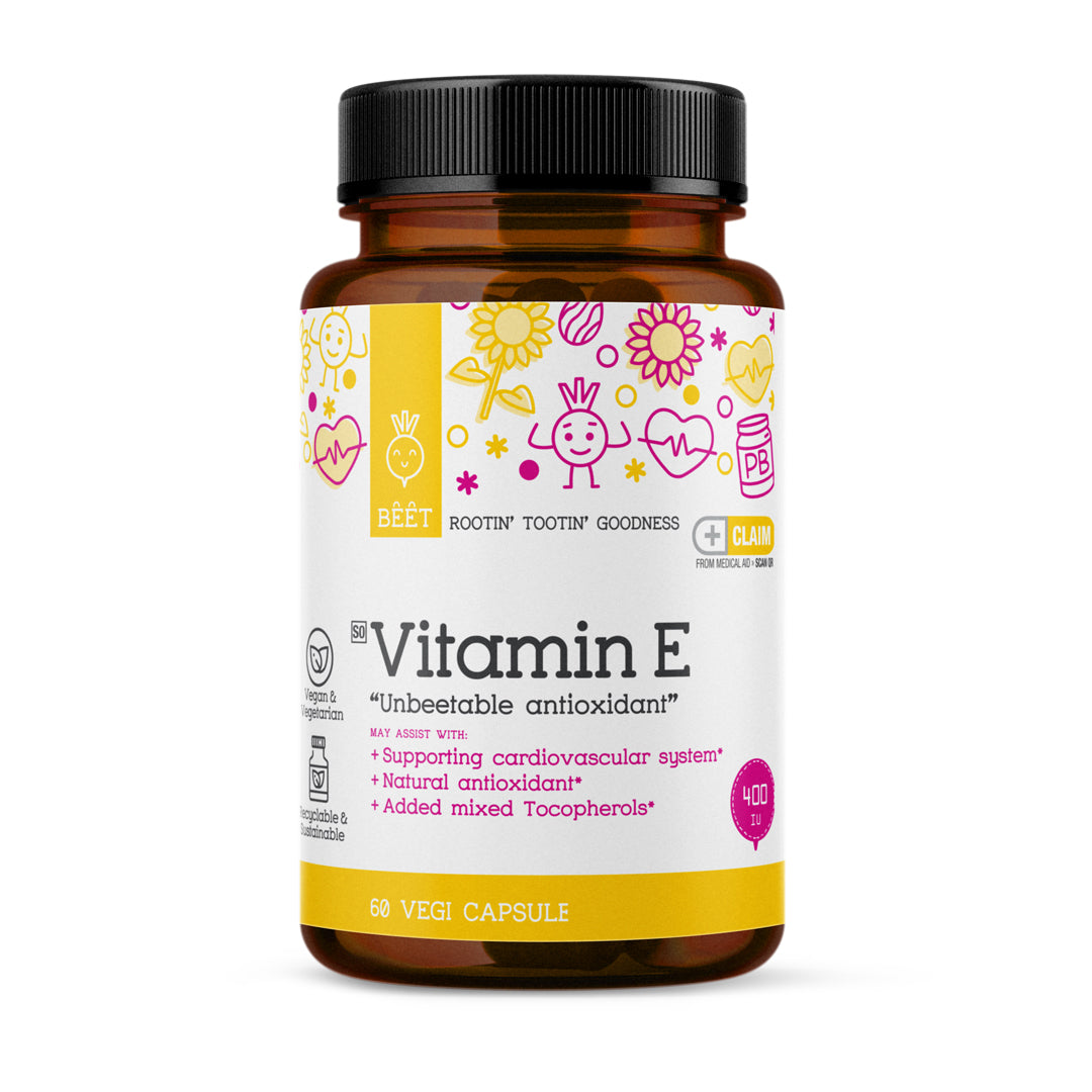 Vitamin E 60 Vegi Capsules – BEET Goodness