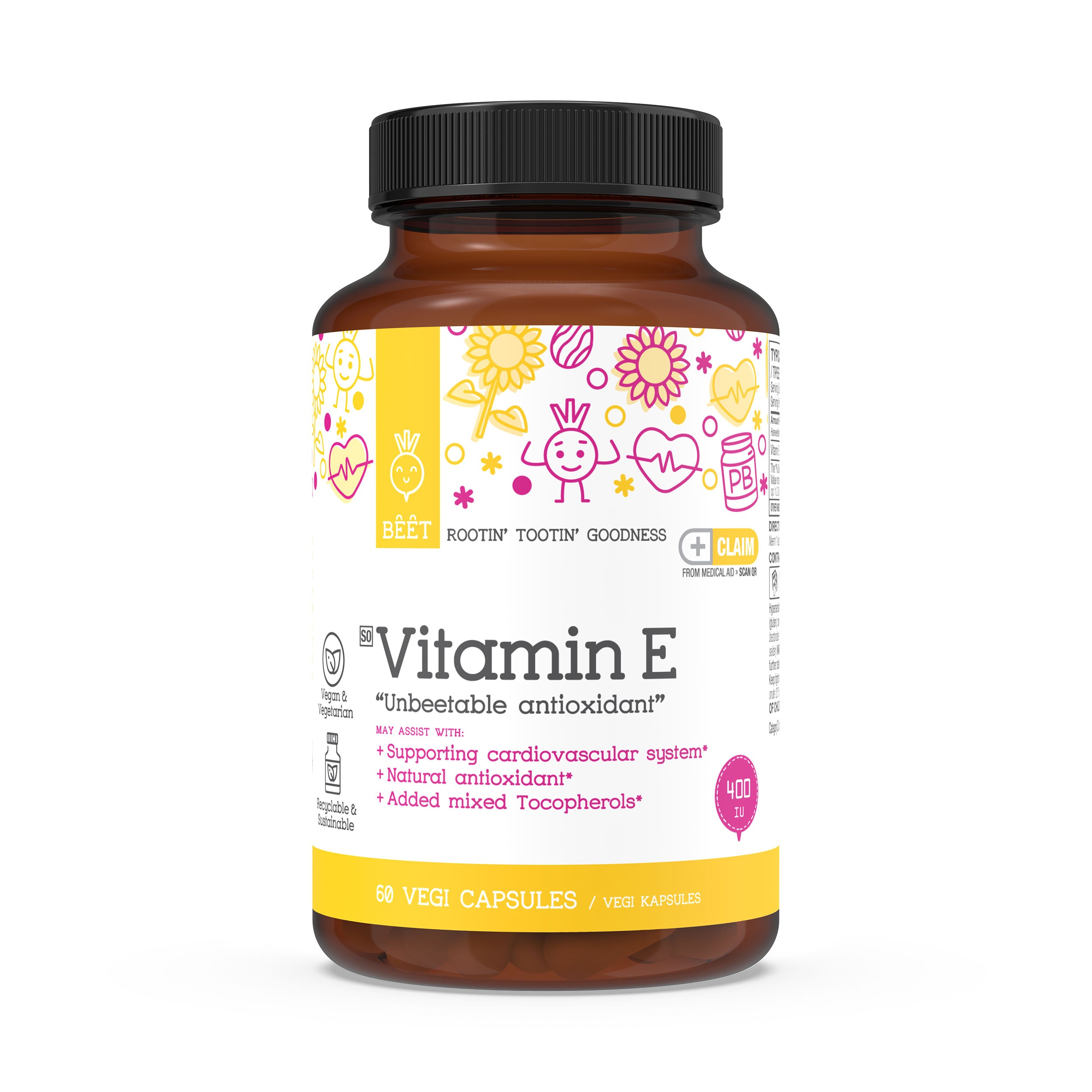 Vitamin E 60 Vegi Capsules – BEET Goodness