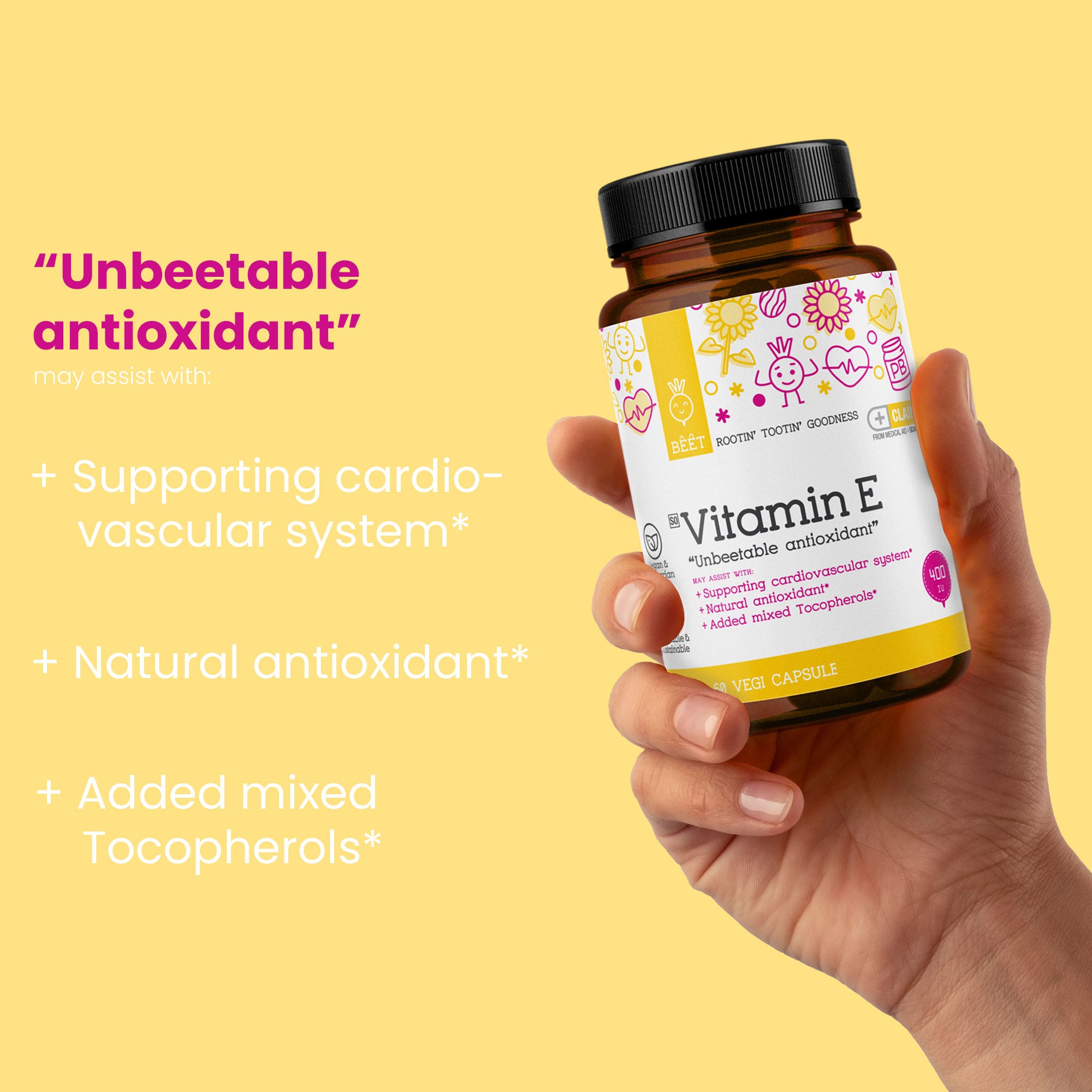 Vitamin E 60 Vegi Capsules – BEET Goodness